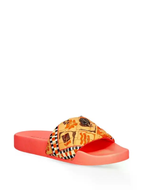 Kurt Geiger Quilted Eagle-plaque Slides