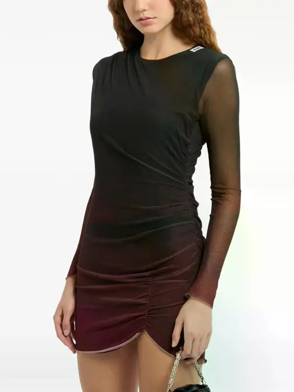 Gcds Ruched Tulle Mini Dress