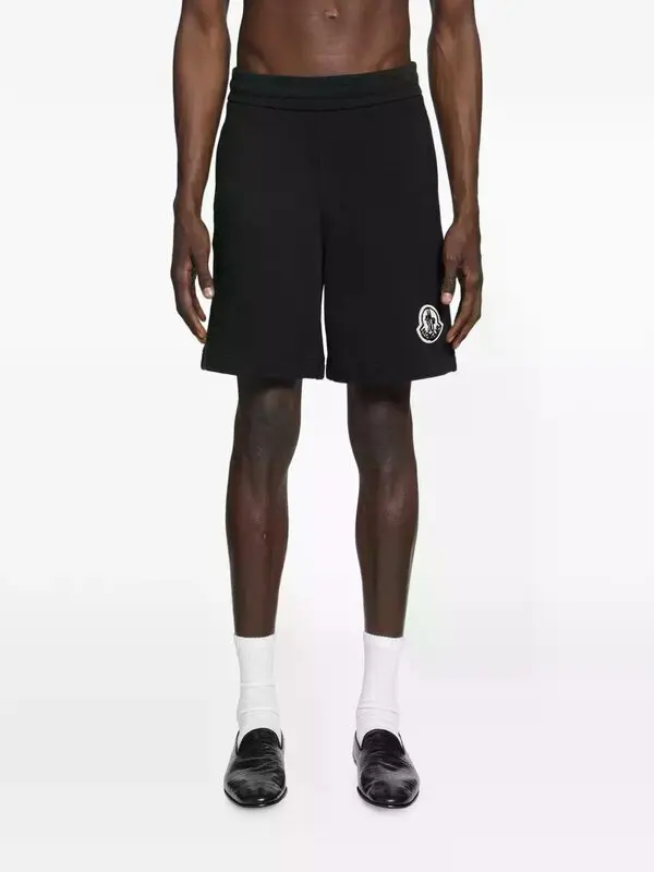 Moncler Logo Patch Jersey Shorts
