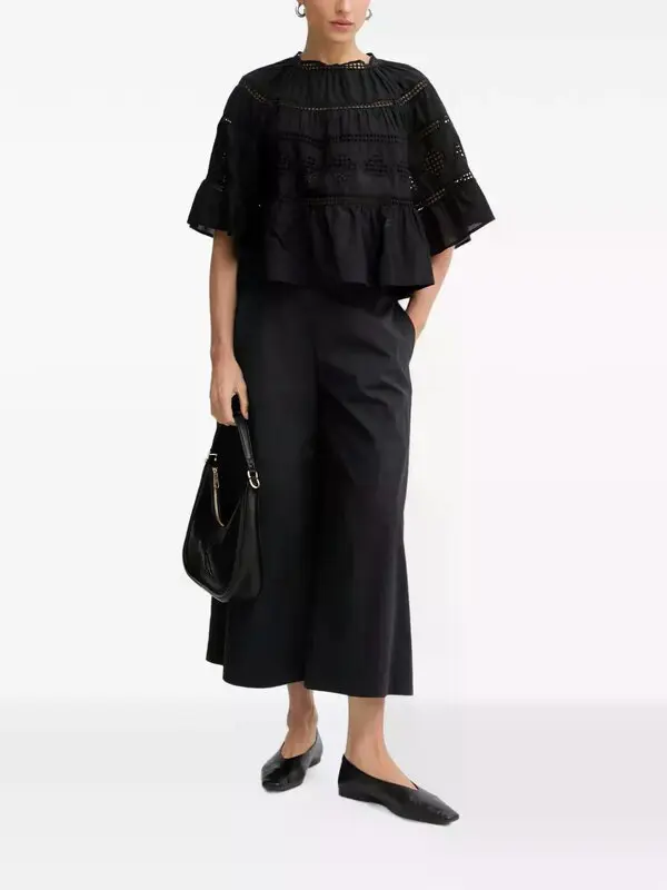 Marc O'polo Cropped Wide-leg Trousers
