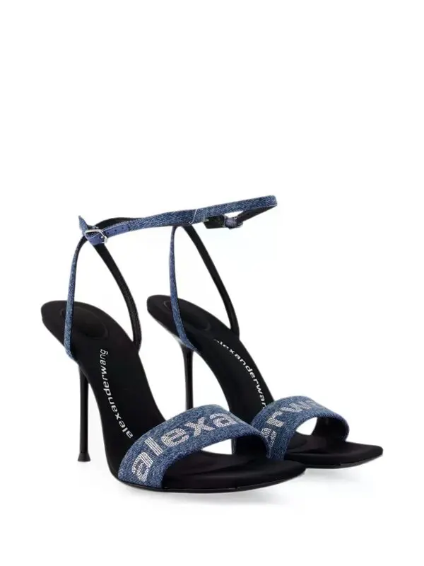 Alexander Wang Julie Billboard Crystal-embellished Stiletto Sandals