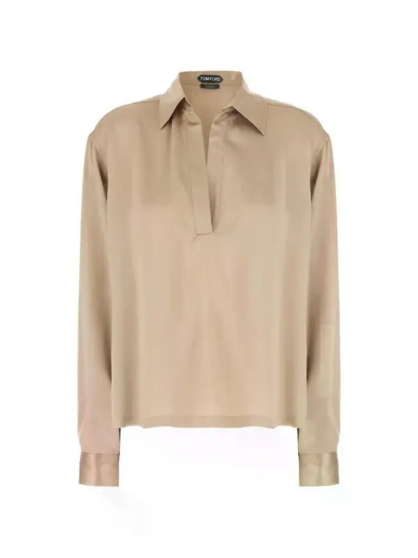 TOM FORD Silk V-neck Long Sleeve Blouse