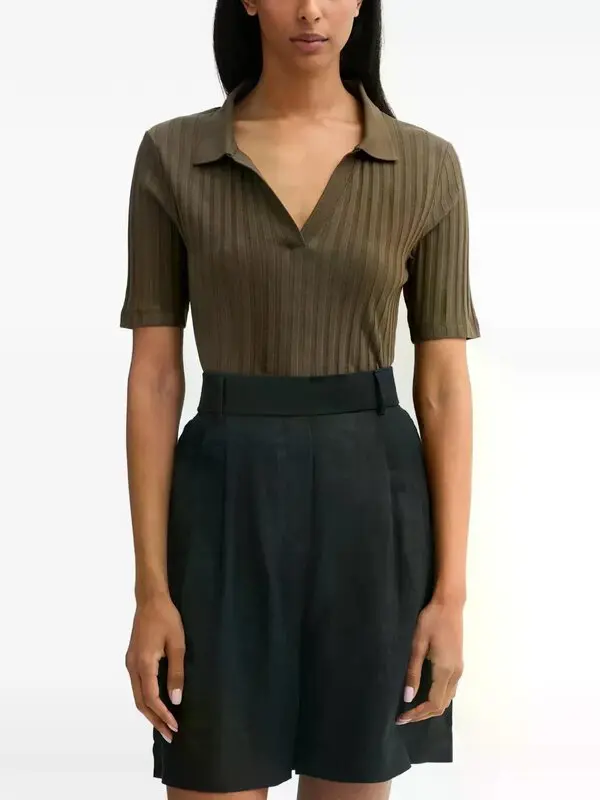 Marc O'polo Ribbed Knit V-neck T-shirt