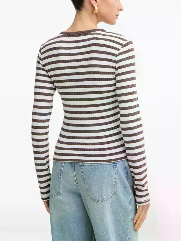 Rag & Bone Striped Ribbed-knit Cardigan