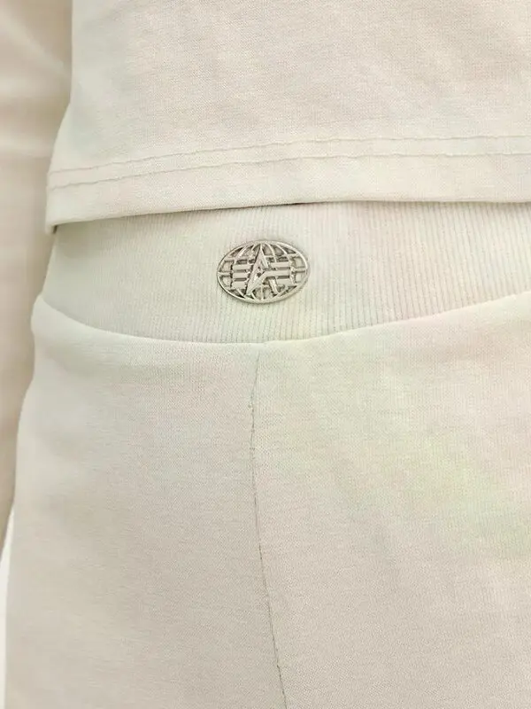 Alpha Industries Logo Plaque Split-hem Flared Trousers