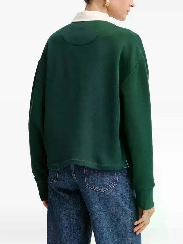 Rag & Bone Contrast Collar Polo Sweatshirt