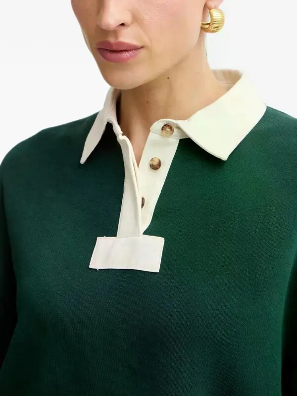 Rag & Bone Contrast Collar Polo Sweatshirt