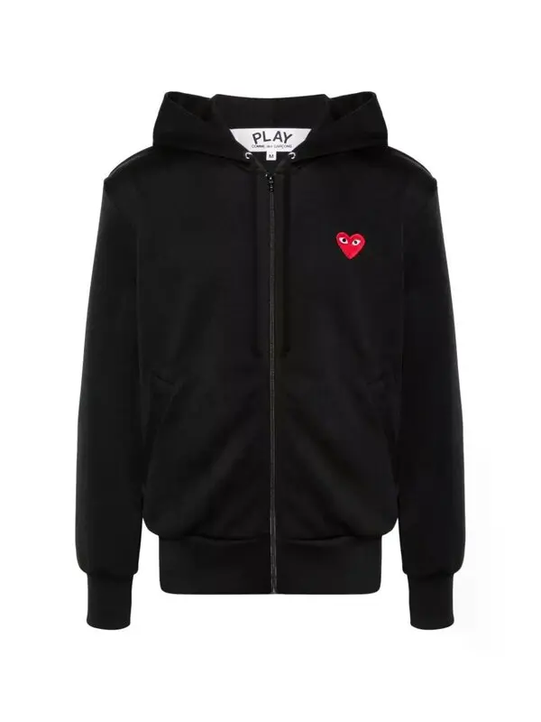 Comme Des Garçons Heart Patch Zip-up Hoodie