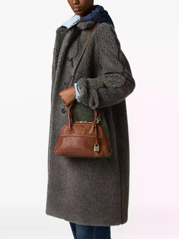 Miu Miu Vivant Nappa Leather Bag - Brown