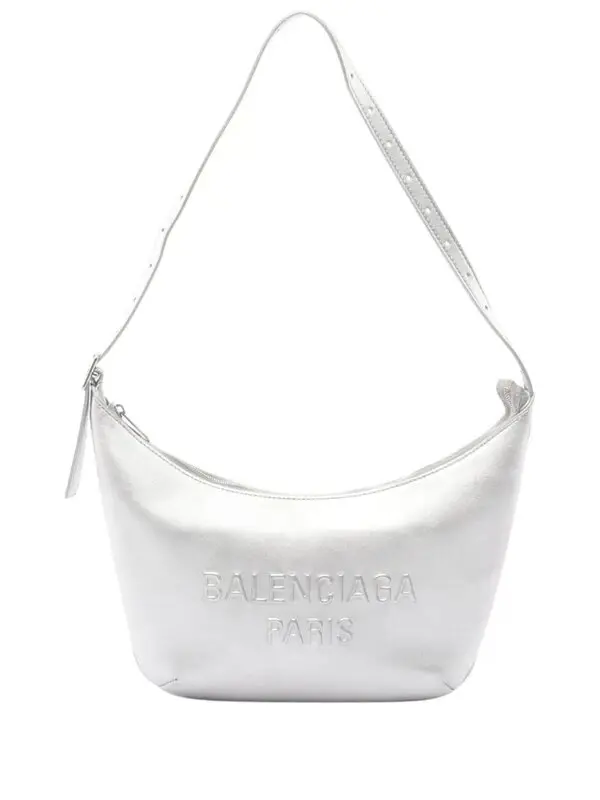 Balenciaga Leather Mary Kate Sling Bag Shoulder Bag - Silver