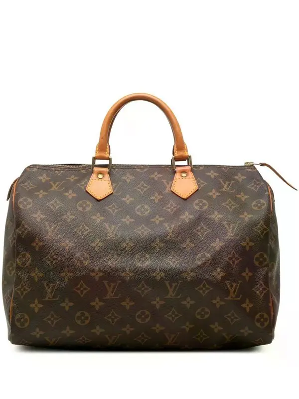 LOUIS VUITTON Monogram Speedy 35 Boston Bag - Brown