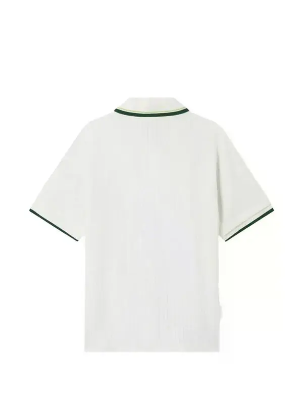 Casablanca Ribbed Zip-up Short-sleeve Shirt
