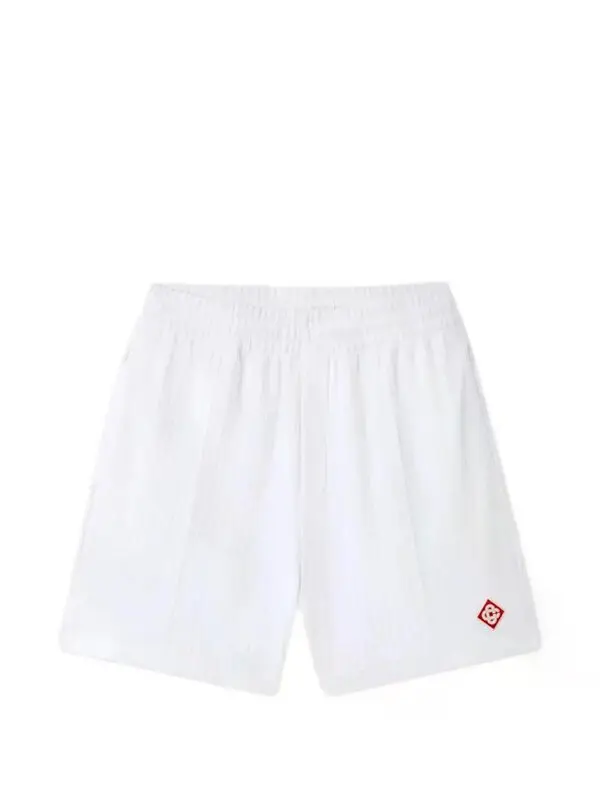 Casablanca Ribbed Texture Logo Patch Shorts