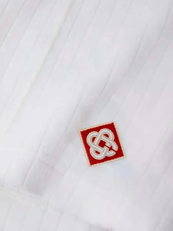 Casablanca Ribbed Texture Logo Patch Shorts