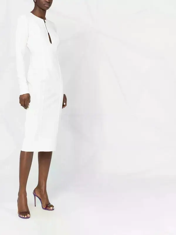 TOM FORD Keyhole Detail Midi Dress