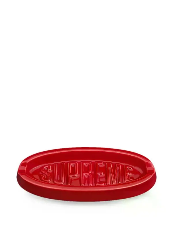 Supreme Logo-embossed Oval Tray - Red