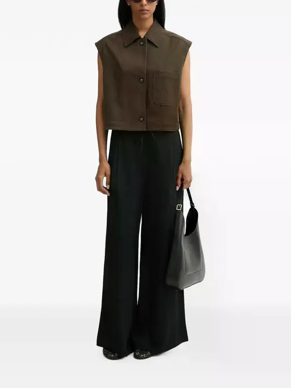 Marc O'polo Pleated Drawstring-waist Wide-leg Trousers