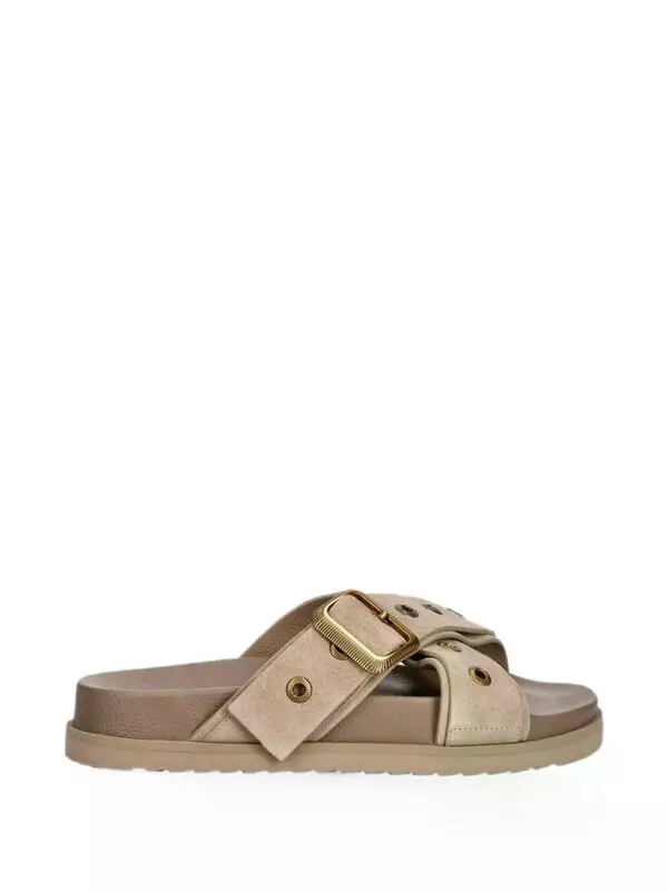 ALLSAINTS Suki Eyelet-embellished Crossover Sandals - Brown