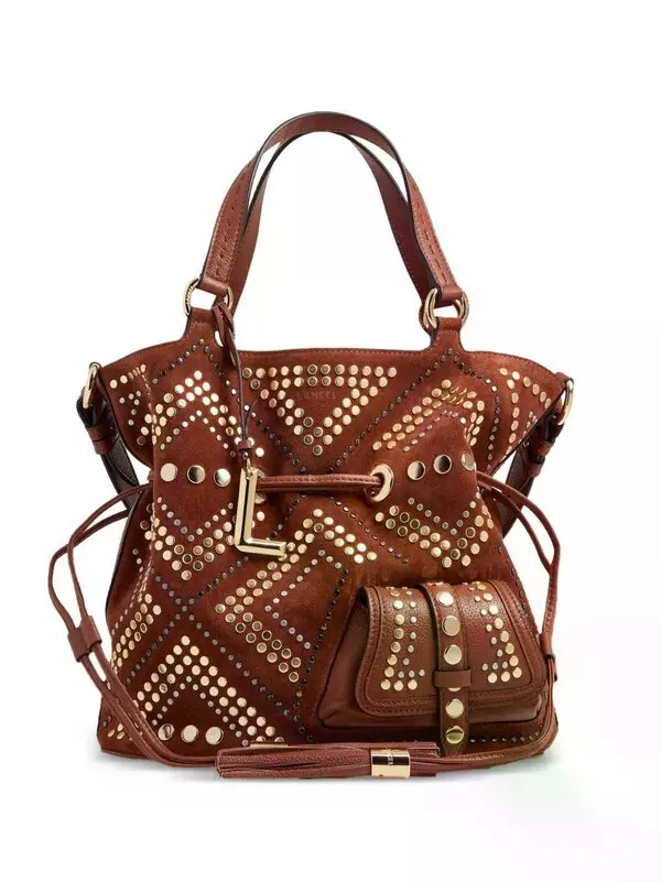 LANCEL Medium Premier Flirt Studded Bucket Bag - Brown