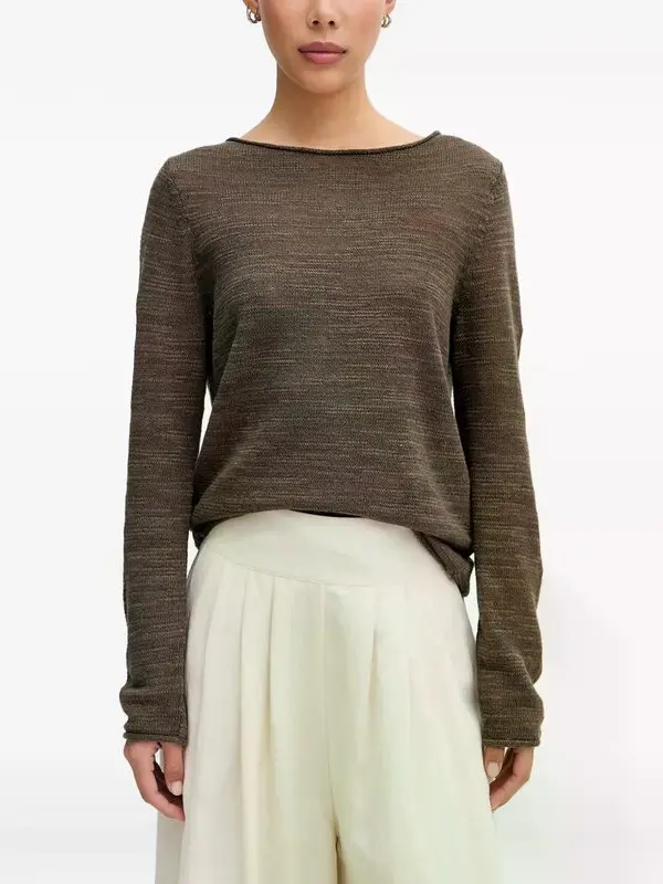 Marc O'polo Boat Neck Slub-knit Sweater