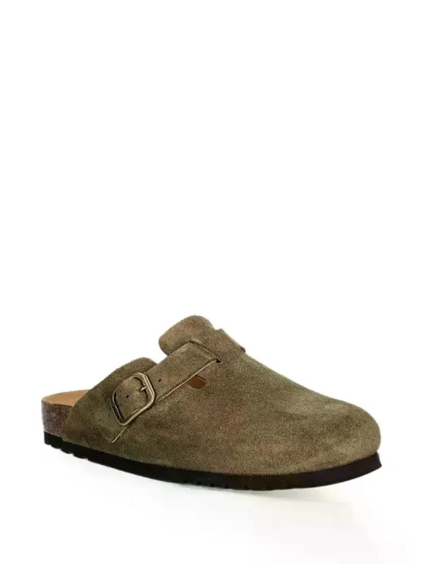 DR. SCHOLL'S SHOES Suede Buckle-fastening Mules - Green