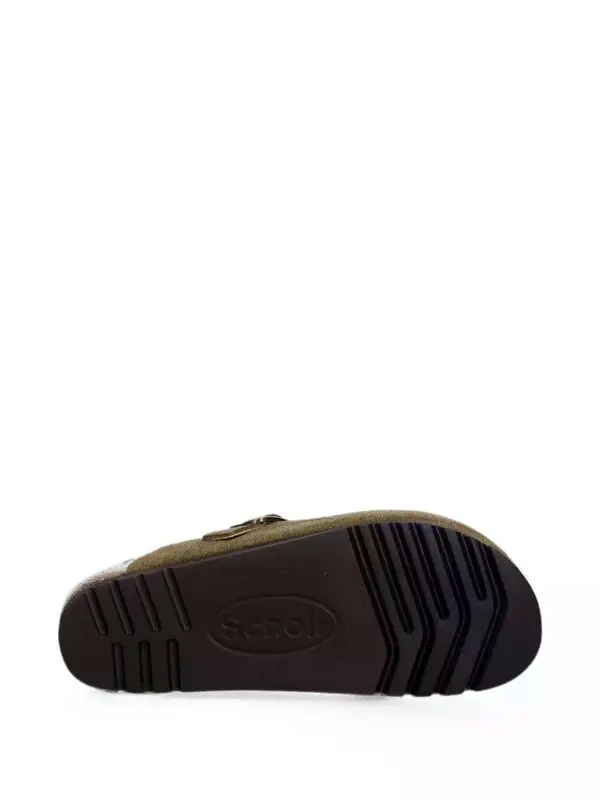 DR. SCHOLL'S SHOES Suede Buckle-fastening Mules - Green