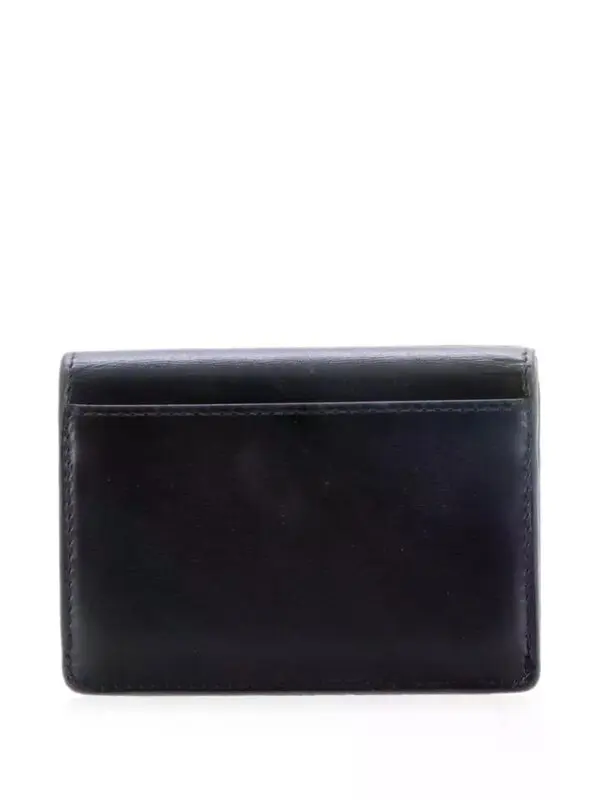Celine Triomphe Case Leather Card Holder - Black