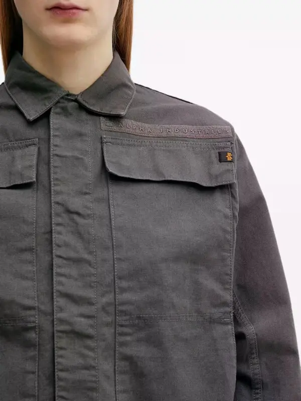 Alpha Industries Logo-patch Flap-pocket Jacket