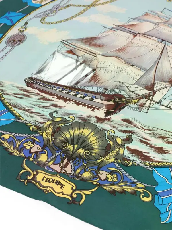 L'EQUIP Nautical-print Scarf