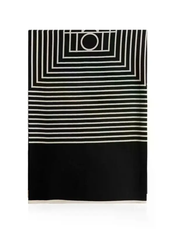 TOTEME Monogram Logo-detail Scarf - Black