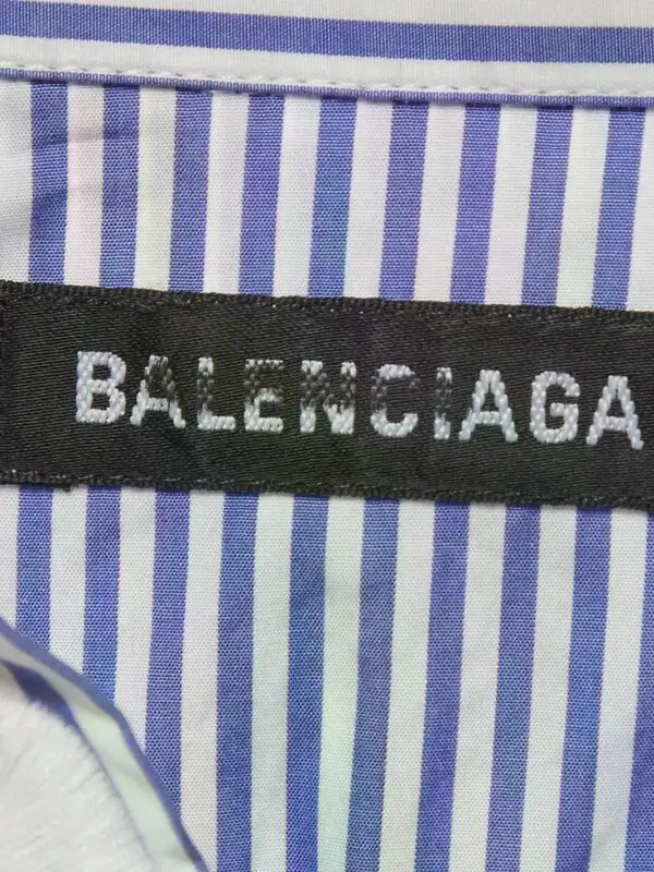 Balenciaga Striped Logo-embroidered Shirt