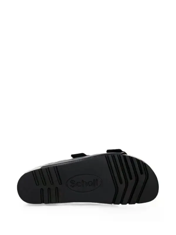 DR. SCHOLL'S SHOES Double Buckle Fastening Slides - Black