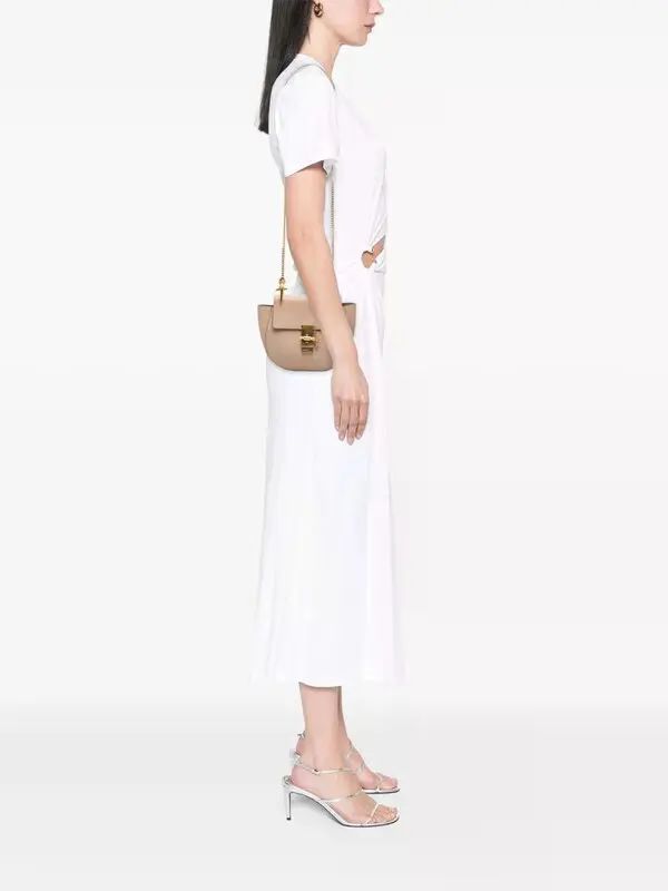 Chloé Mini Grained Lambskin Drew Crossbody Bag - Brown