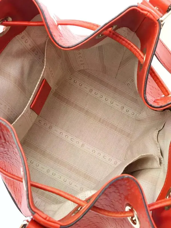 Gucci Diamante Leather Bucket Bag - Red