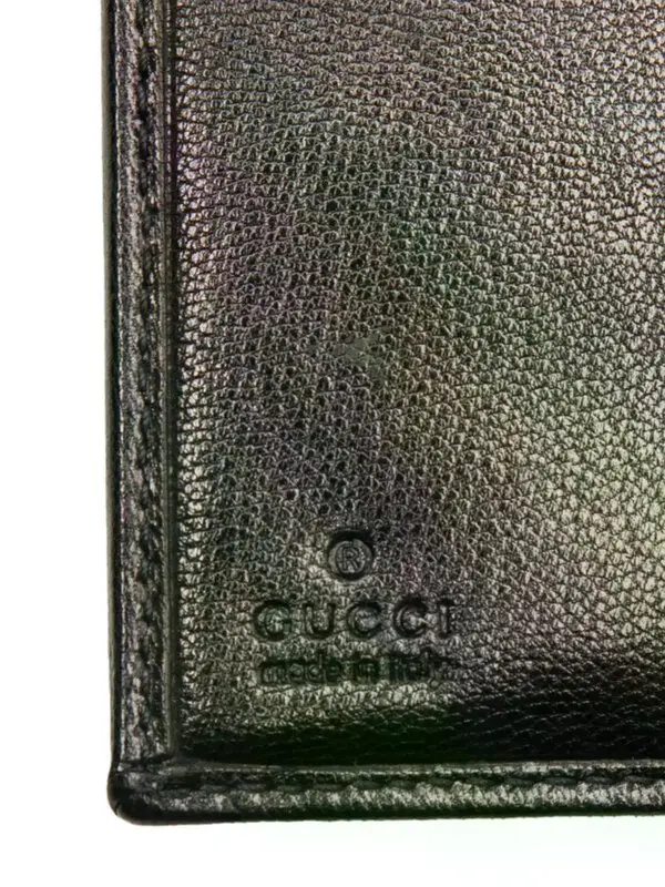 Gucci 2000-2015 Calfskin Metal Clasp Bifold Wallet Small Wallets