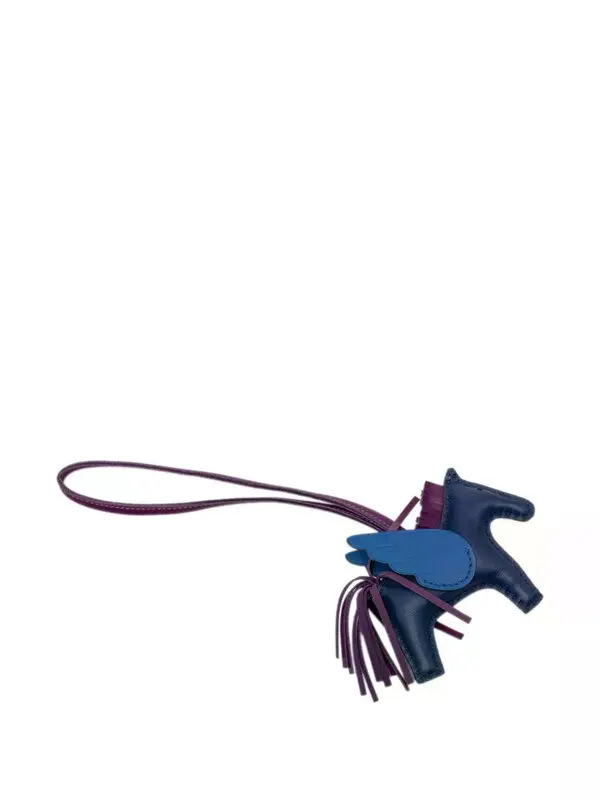 Hermès 2021 Milo Lambskin And Swift Grigri Rodeo Pegasus Bag Charm Pm - Purple