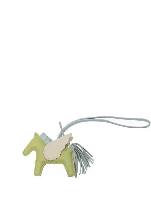 Hermès 2020 Milo Lambskin And Swift Grigri Rodeo Pegase Bag Charm - Green