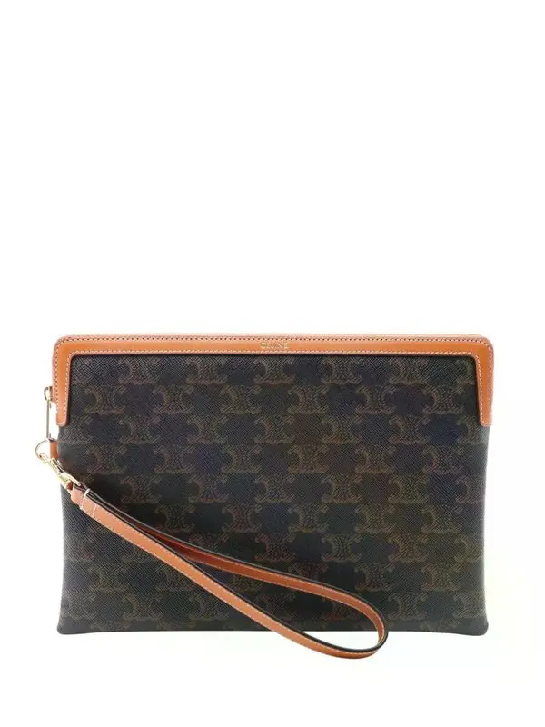 Celine Small Triomphe Clutch Bag With Strap