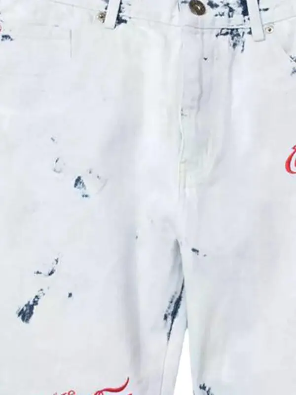STAPLE X Coca-cola Acid Wash Patch Detail Shorts - White