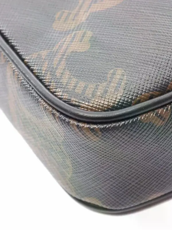Celine Triomphe Coated Canvas Messenger Bag Crossbody Bag - Black