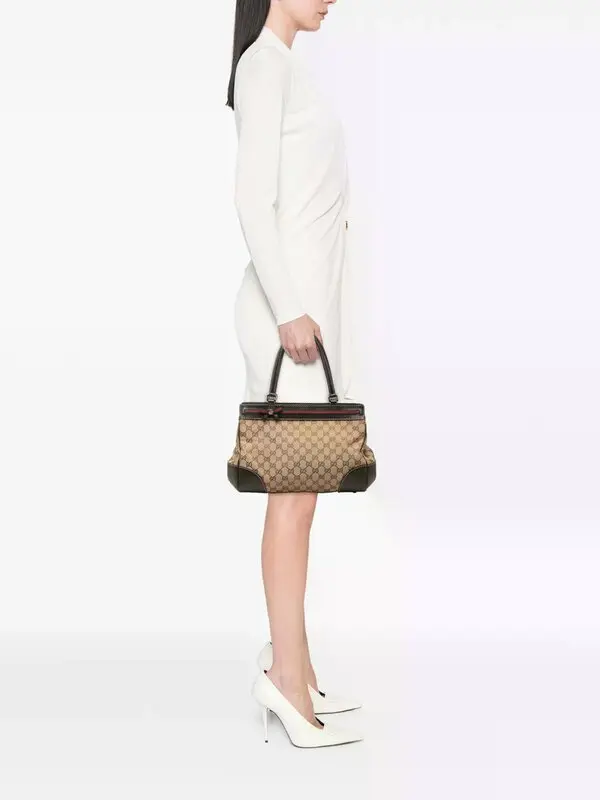 Gucci Gg Canvas Web Mayfair Tote Bag - Neutrals