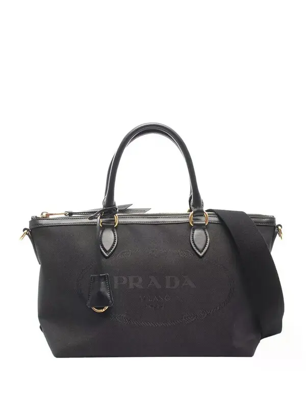 Prada Canvas Canapa Logo Satchel
