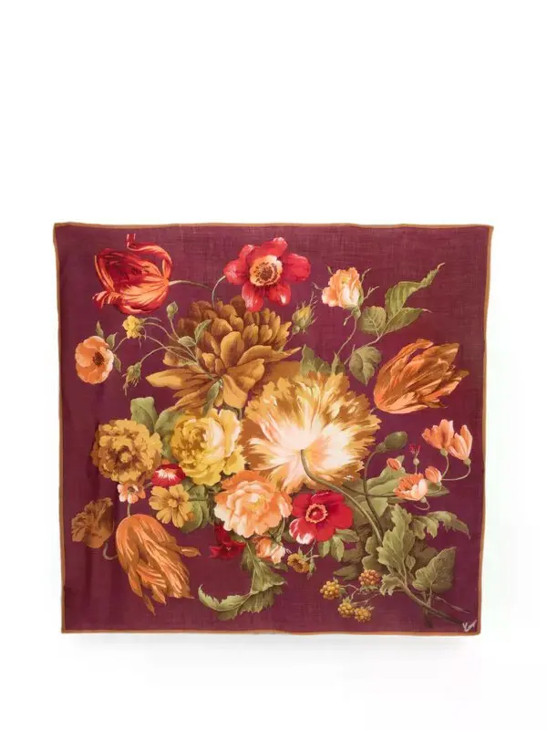 Kenzo Floral-print Scarf - Red