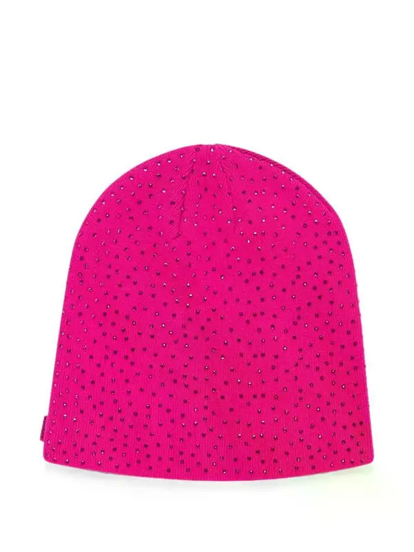 SP5DER Skully Rhinestone Beanie Hat