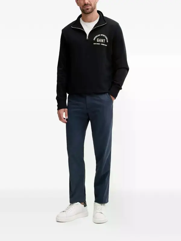 Gant Logo-print Quarter-zip Sweatshirt