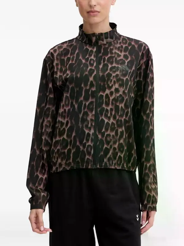 Adidas Leopard Print Zip-up Sweatshirt