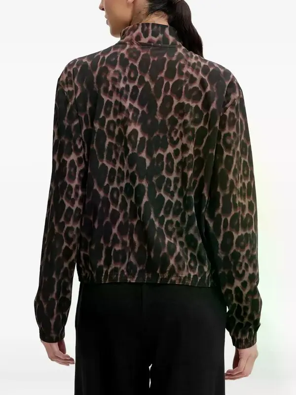 Adidas Leopard Print Zip-up Sweatshirt