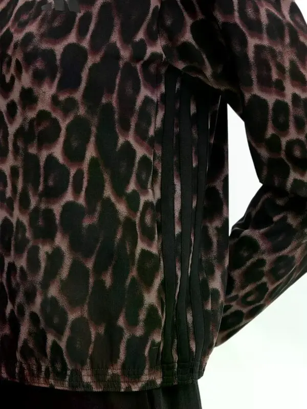 Adidas Leopard Print Zip-up Sweatshirt