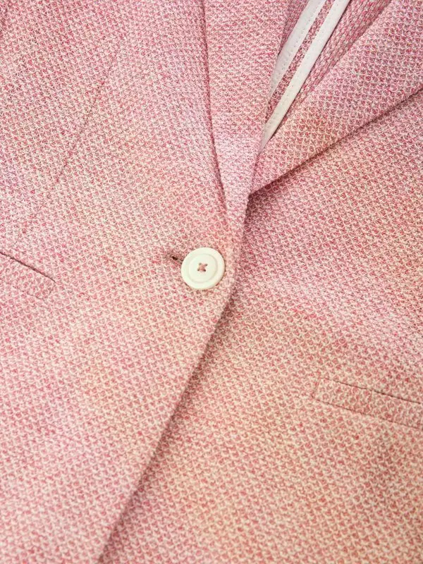 CIRCOLO 1901 Single-breasted Textured Blazer - Pink
