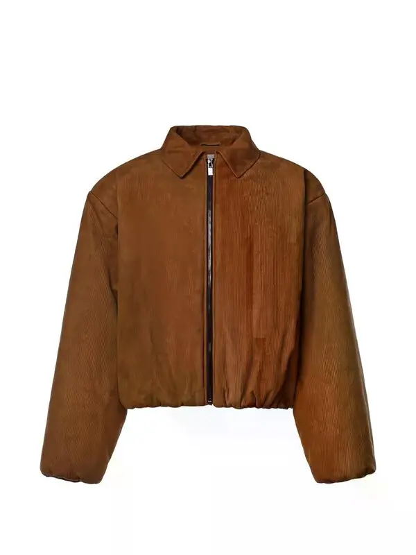 Magda Butrym Corduroy-effect Leather Bomber Jacket